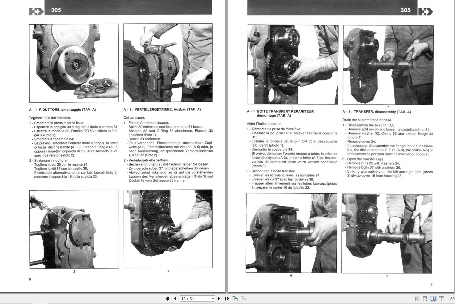 Manitou Gearbox 305 Service Manual 647903