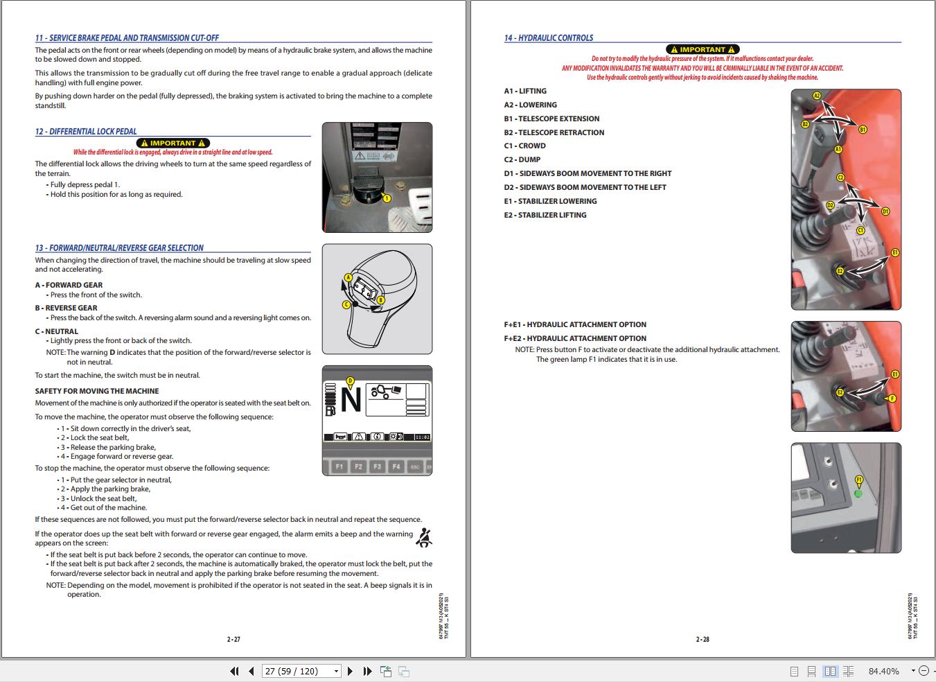 Manitou TMT55HT to TMT55XT 4W K T4 S3 Operator Manual 647997EN ...