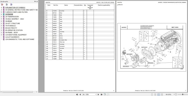 Manitou Telehandler MHT 14350 MHT-X 14350 Parts Catalog 648848