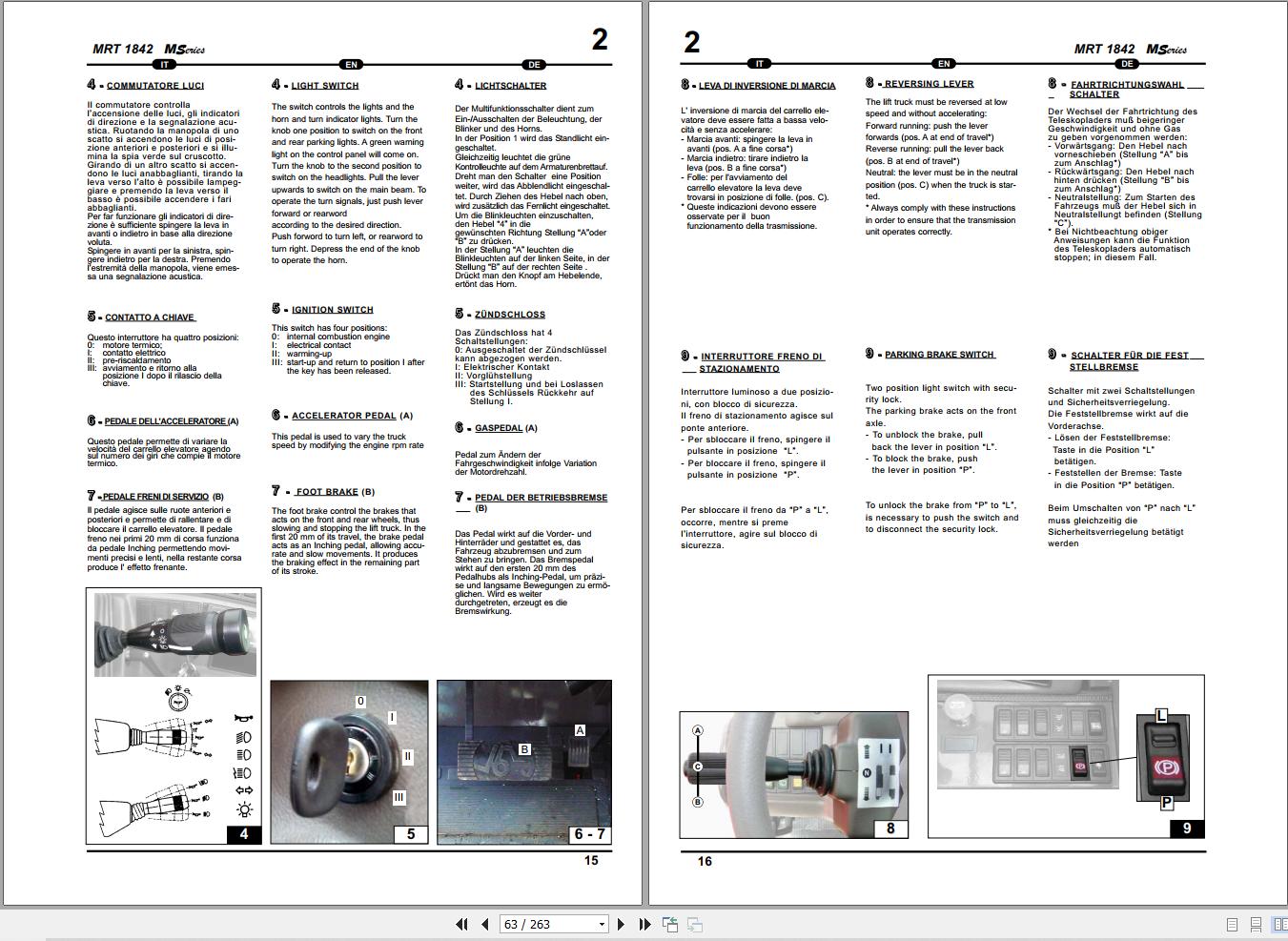 Manitou Telescopic Handlers MRT1842 M Series E3 Operator Manual