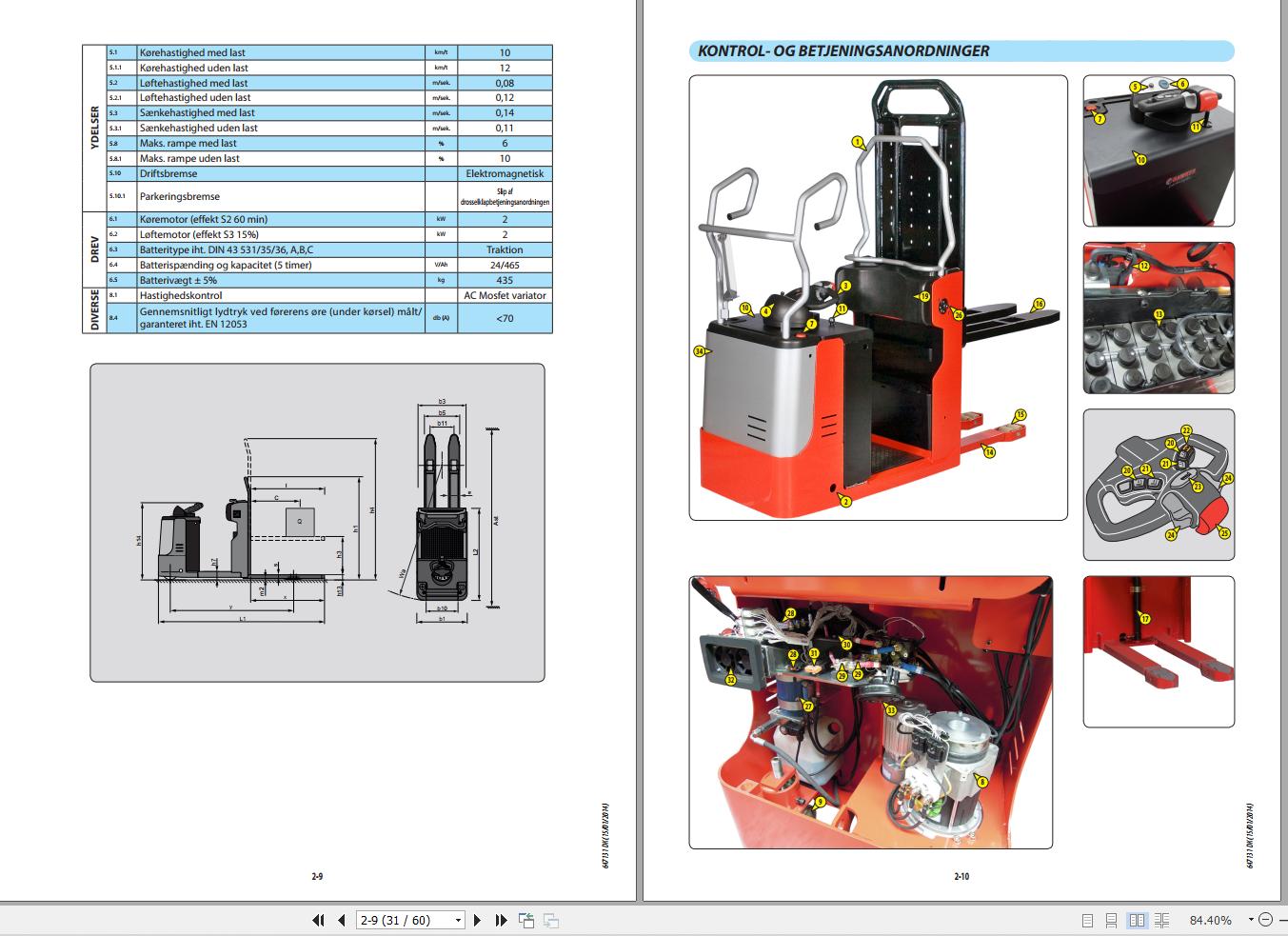Manitou Warehousing CI10ac Operator's Manual 647131 DK