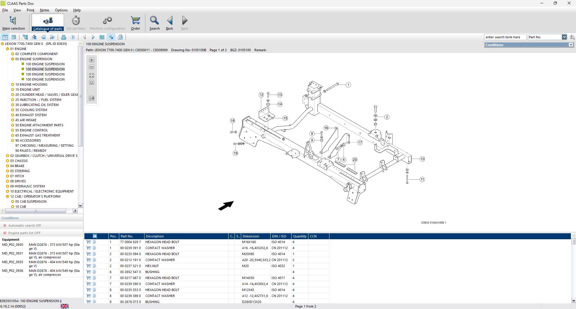 Claas EPC Spare Parts List Parts Doc 2.2 10.2024 852 How To Install ...