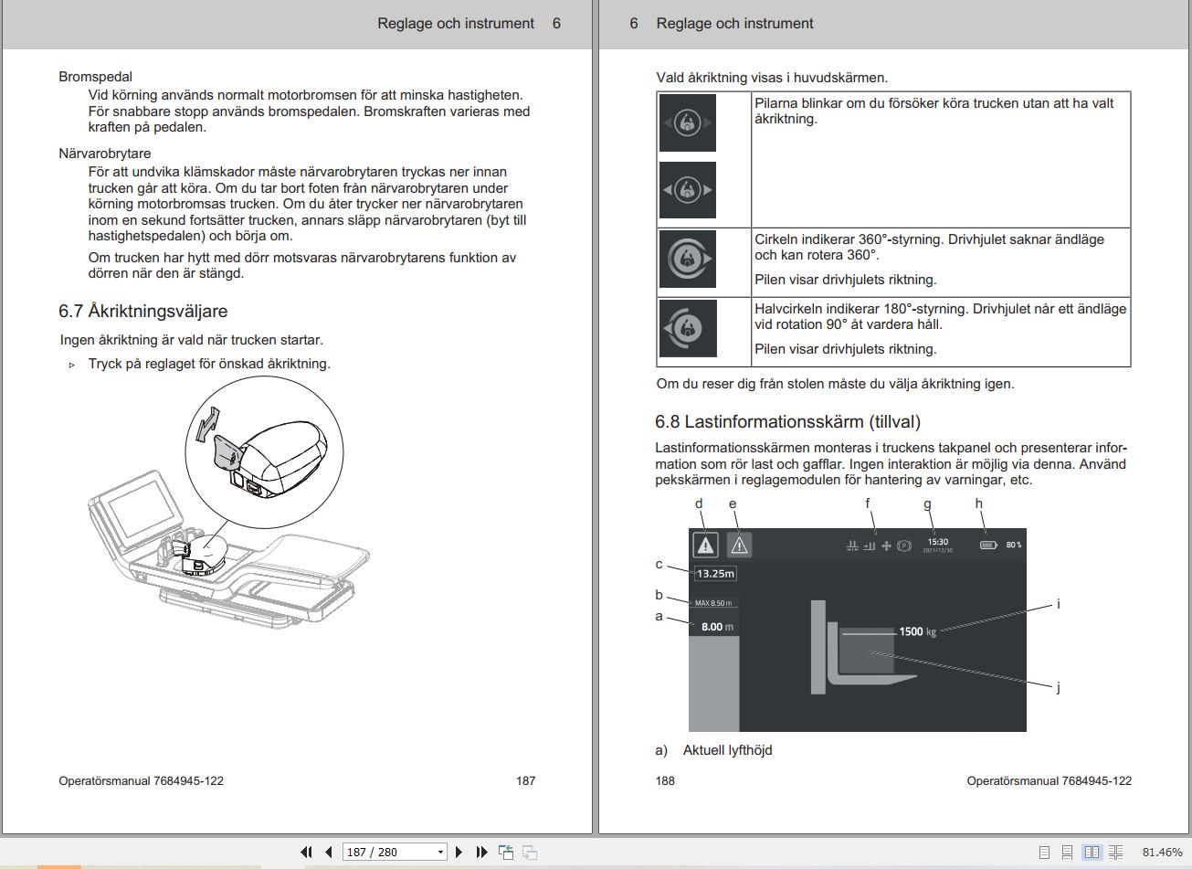 BT Reflex RRE140H to RRE250HEC Operation Manual DE SV