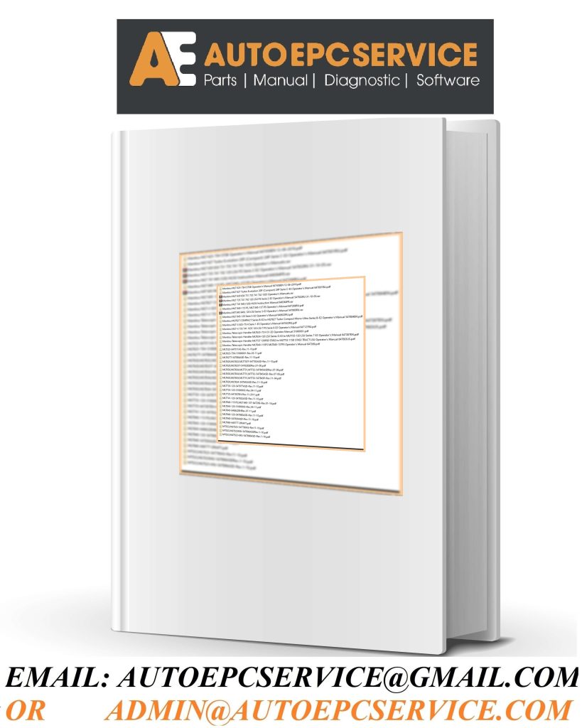 Manitou Telehandler MLT 14.1 GB Repair Manual Operator Manual Part ...