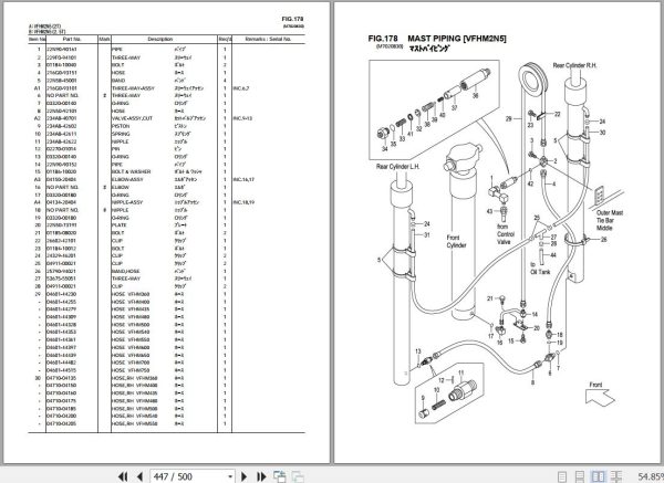 TCM Forklift FD20 FD25 C3Z T3Z Parts Catalog PF-2U0A