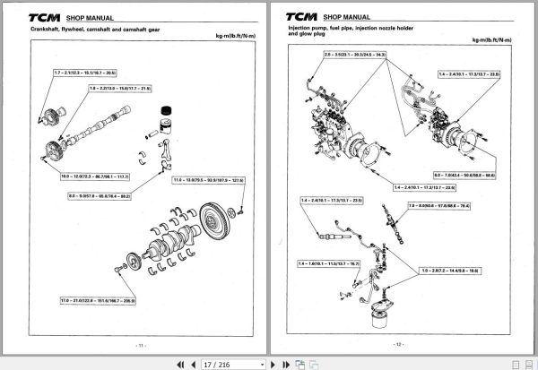 TCM Isuzu Engine C240PKJ Series Parts Catalog PE-C240PKJ-1C