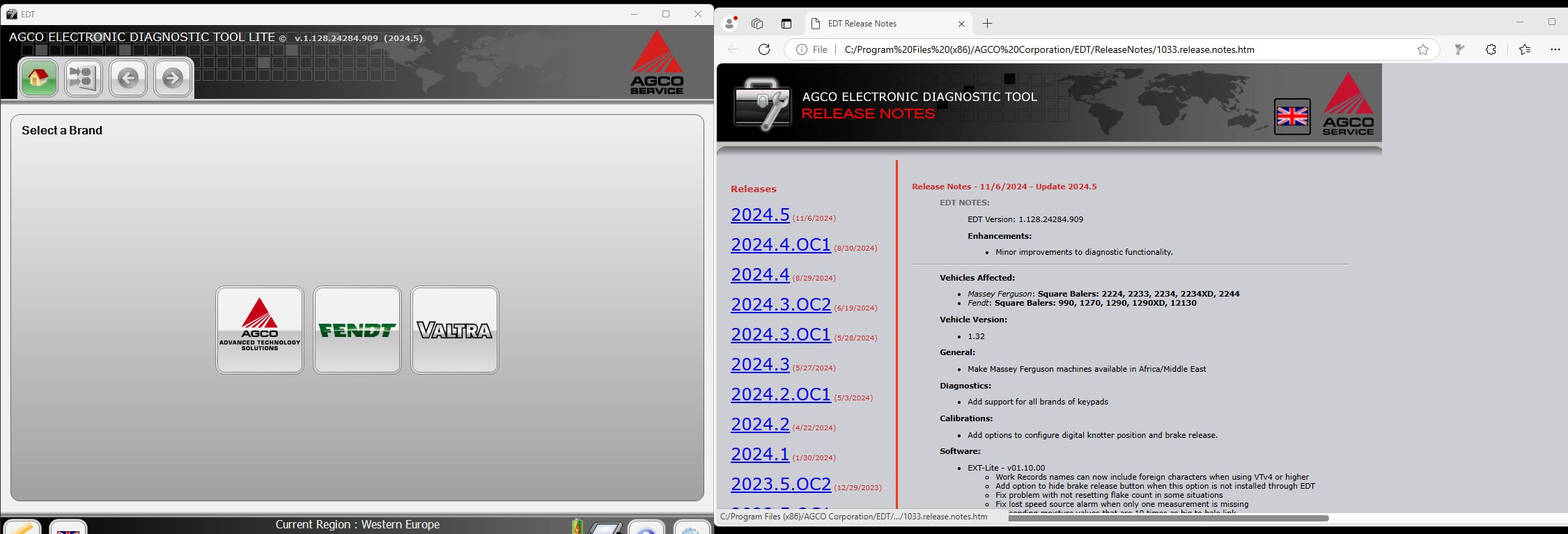 AGCO Diagnostic Program EDT V1.128.24284.9091 2024.5 11.2024 How To ...
