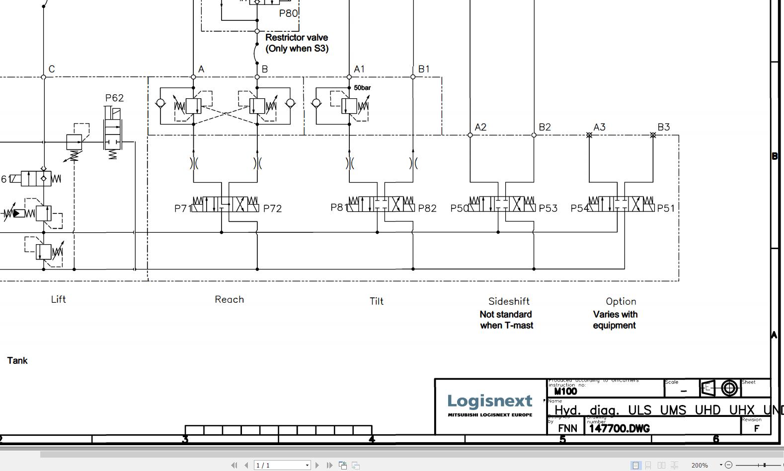 CAT Forklift NR12N3L to NTD15N3 Operation Service Manual 03.2024