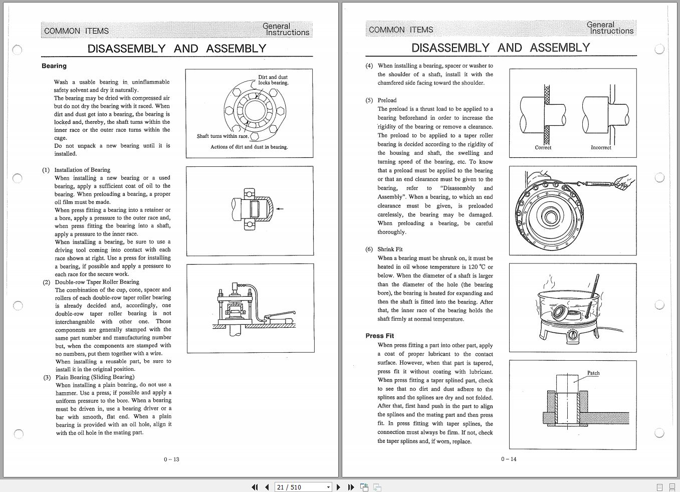Furukawa Wheel Loader FL140-1 Shop Manual 314993-00100