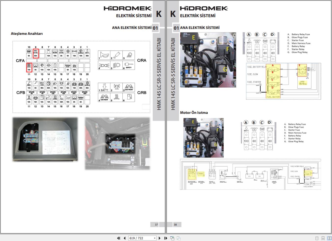 Hidromek HMK 145LCSR-5 Service Manual and Electric Hydraulic Schematic ...
