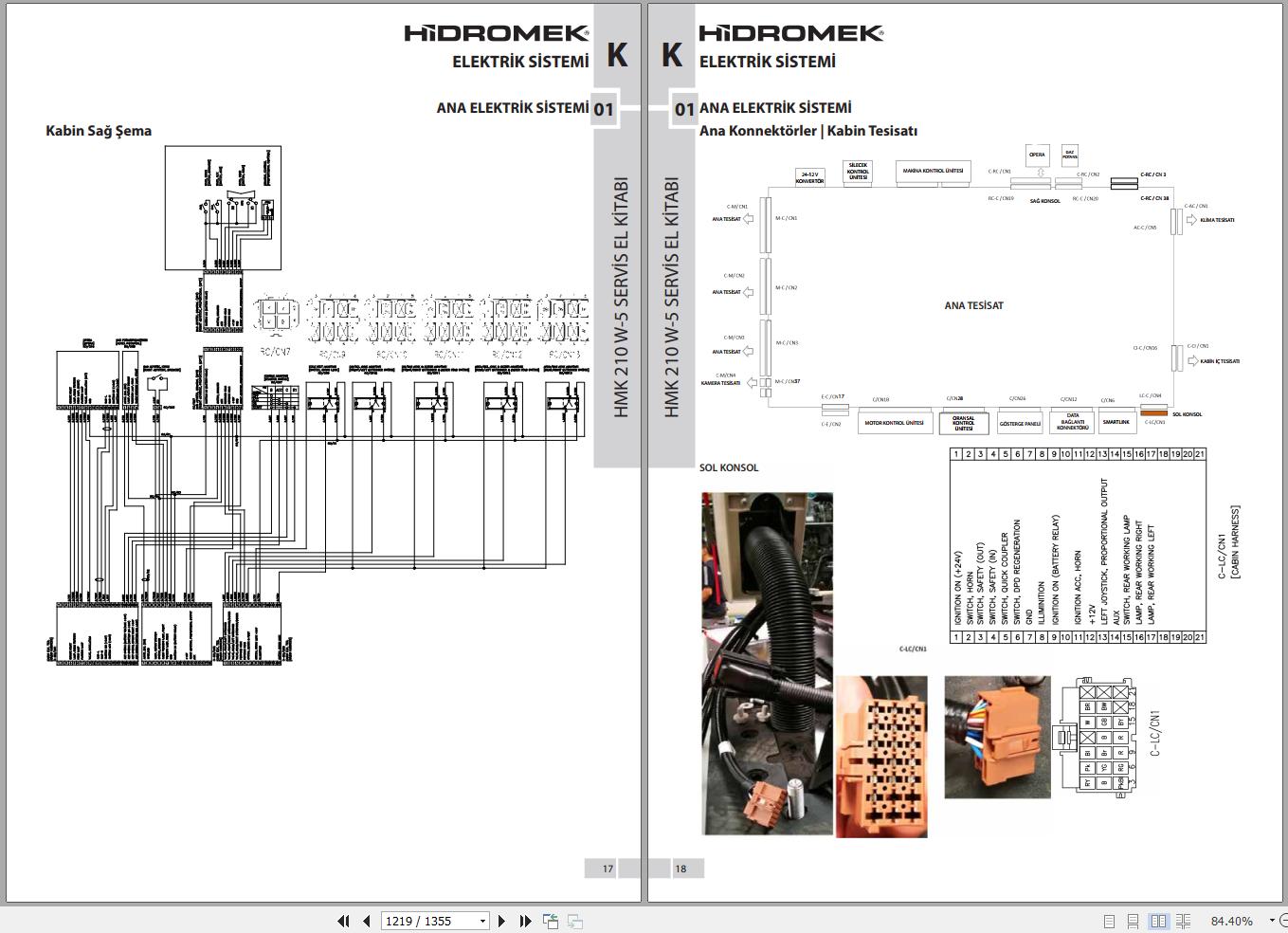 Hidromek HMK 210W-5 Service Manual and Electric Hydraulic Schematic ...
