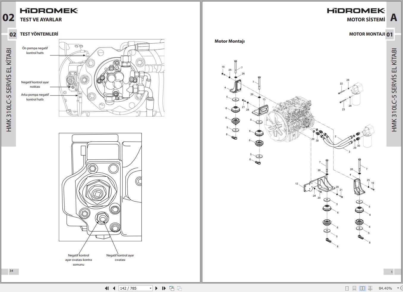 Hidromek HMK 310LC-5 Service Manual and Electric Hydraulic Schematic ...