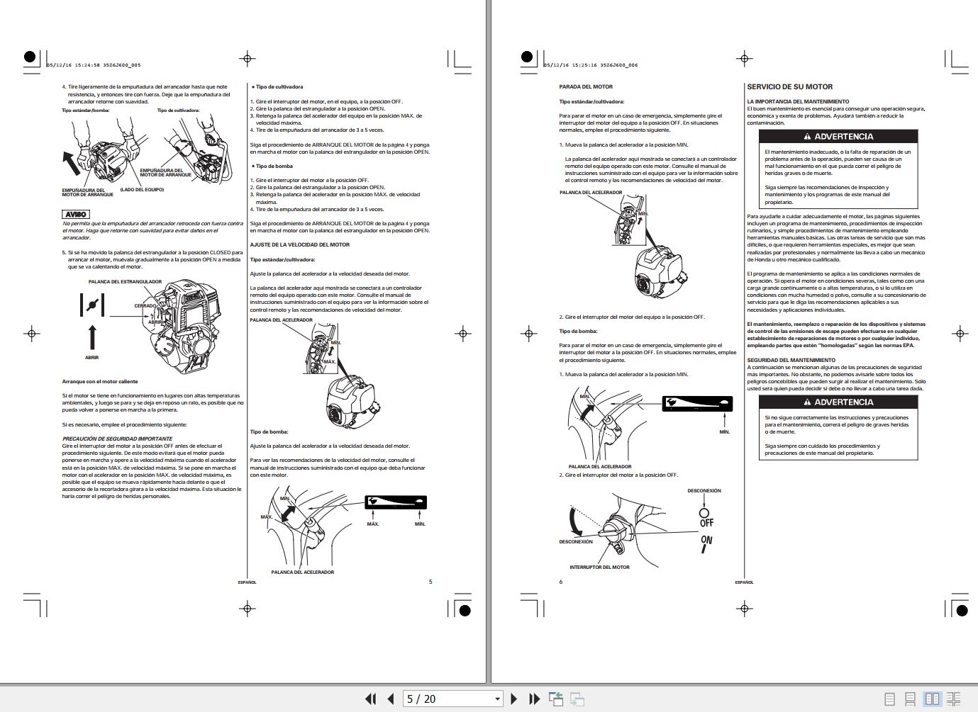 Honda Engine GX25 GX35 Owners Manual and Diagram ES