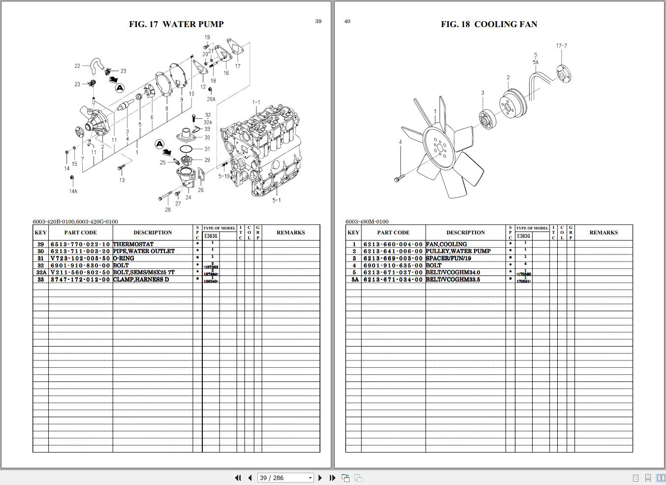 Iseki Tractor SGR17 SGR19 SGR22 Parts Catalog 1a705-097-100-20