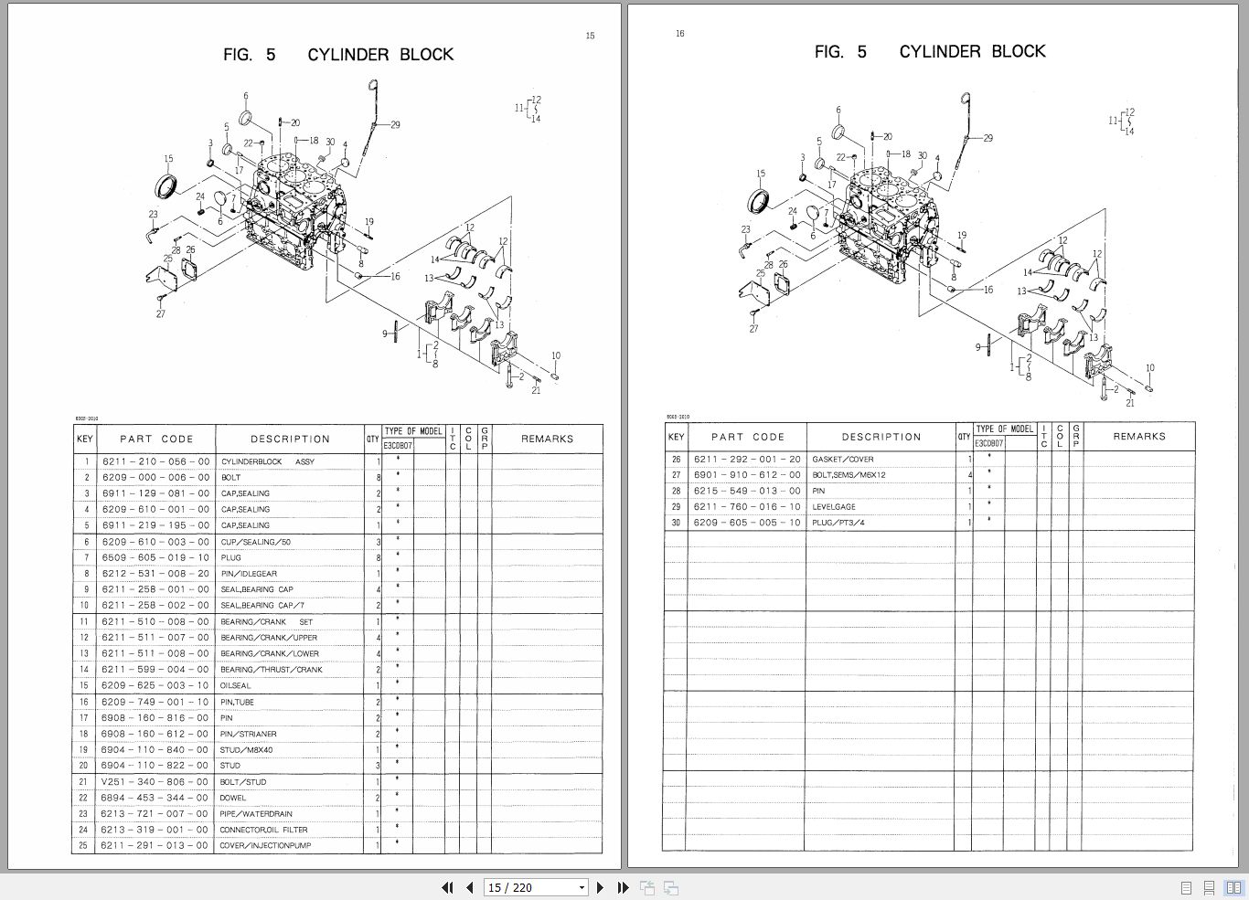 Iseki Tractor TF330 Parts Catalog 1687-097-100-10