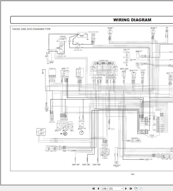 Iseki Tractor TG5330 TG5390 TG5470 Operators Manual and Diagram