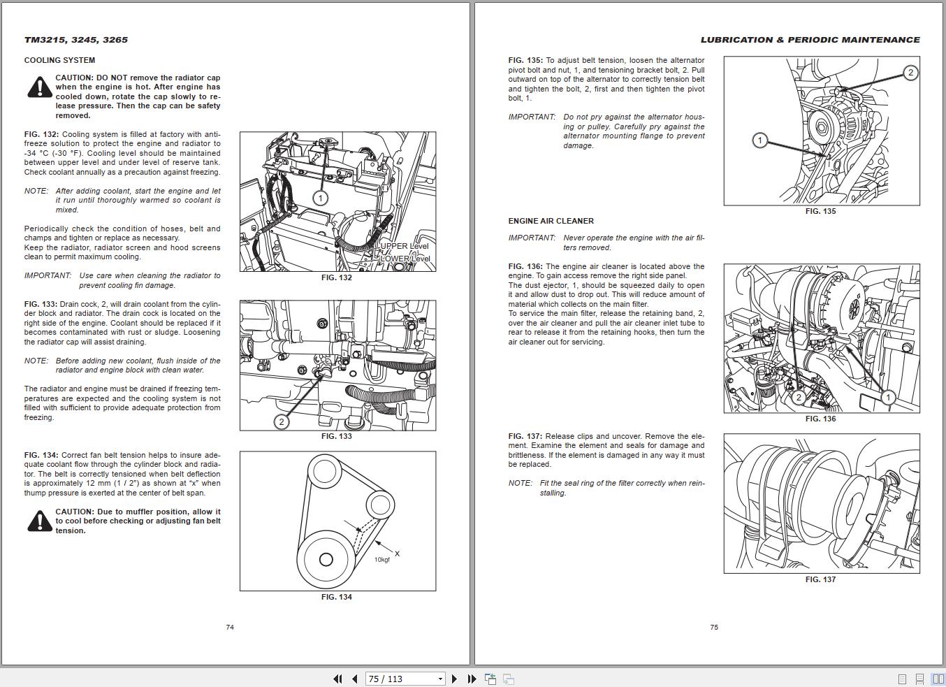 Iseki Tractor TM3215 TM3245 TM3265 Operators Manual and Diagram