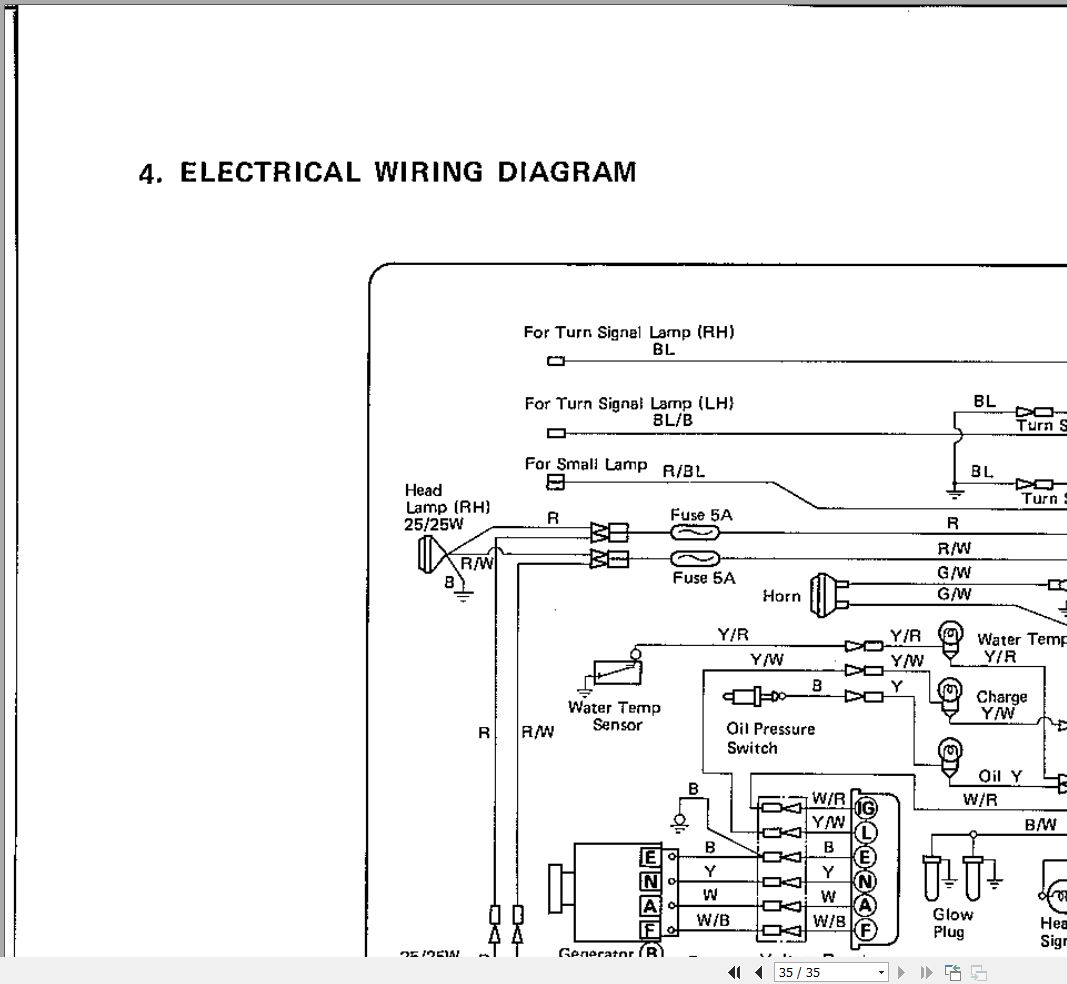Iseki Tractor TX1000 TX1300 TX1500 Operators Manual and Electrical ...
