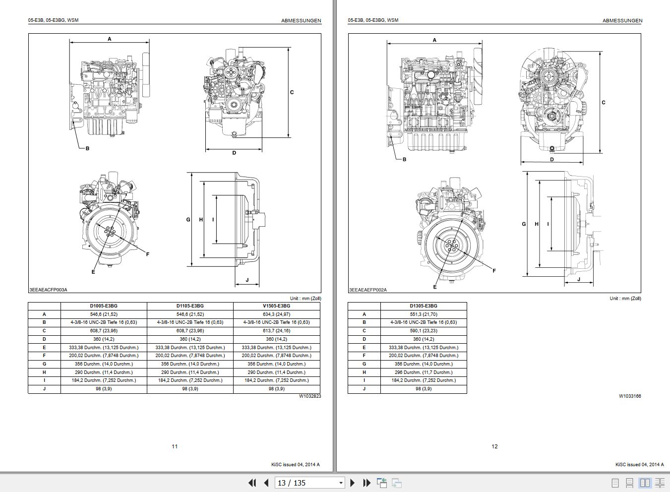 Kubota Engine 05-E3B 05-E3BG Series Workshop Manual DE