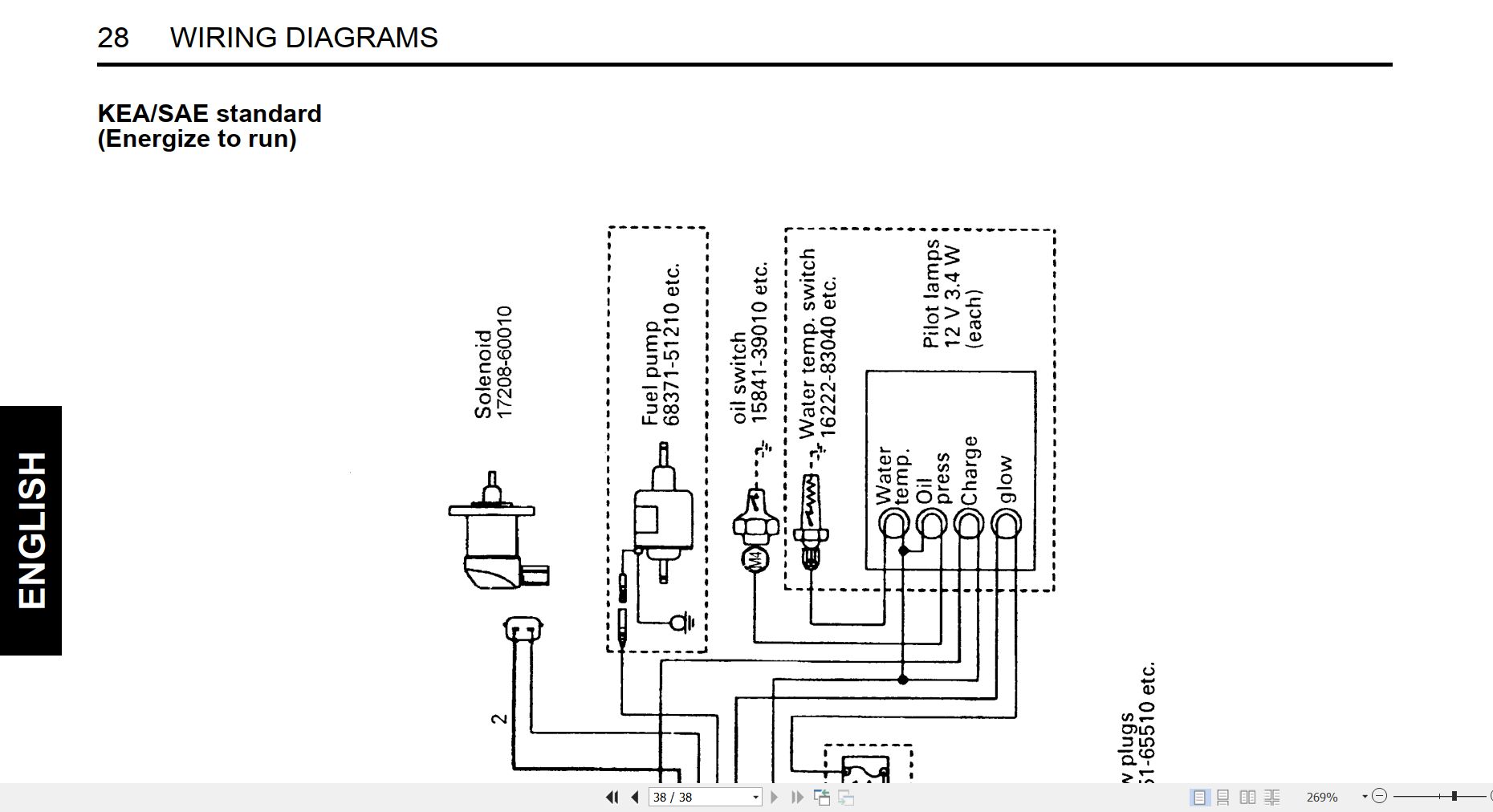 Kubota Engine D1005-E4 to V1505-E4 Operators Manual and Wiring Diagram EN