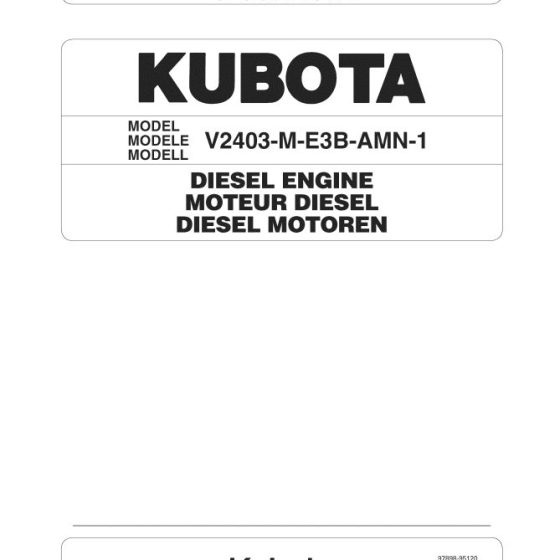 Kubota Engine V2403-CR-TE5B-AMN-1 Illustrated Parts List