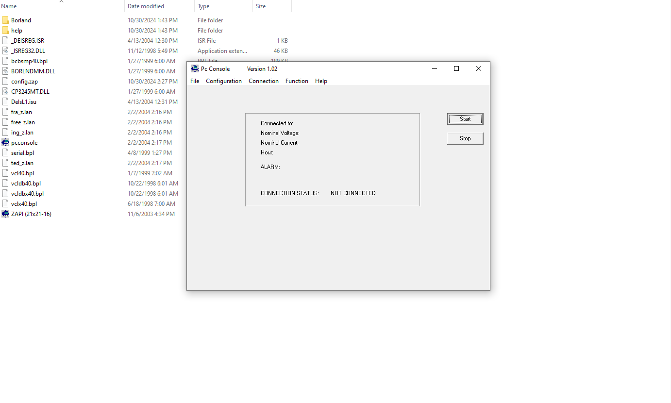 Zapi PC Console V1.02 Luzarra