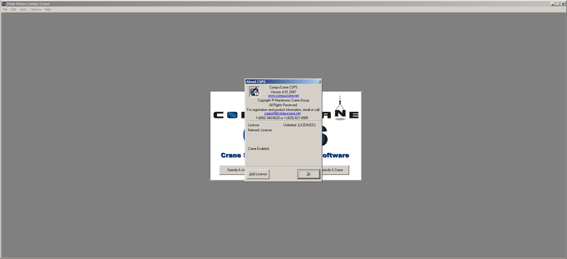 Grove Program Compu-Crane CSPS V4.01.2047 Data Version 1.00 How To Install Guide Instruction