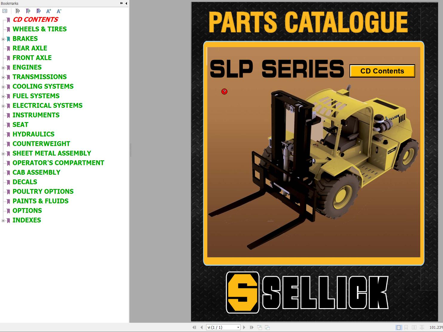 Sellick Rough Terrain 2012 Parts Catalogues CD
