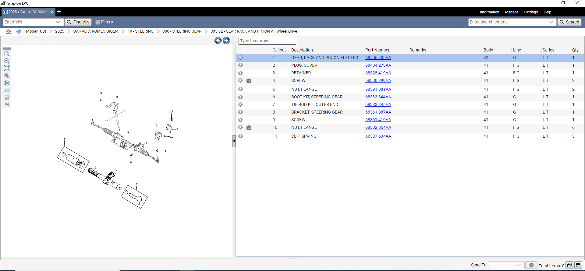 VMware Chrysler Fiat EPC Spare Parts Catalogue Program 01.2025