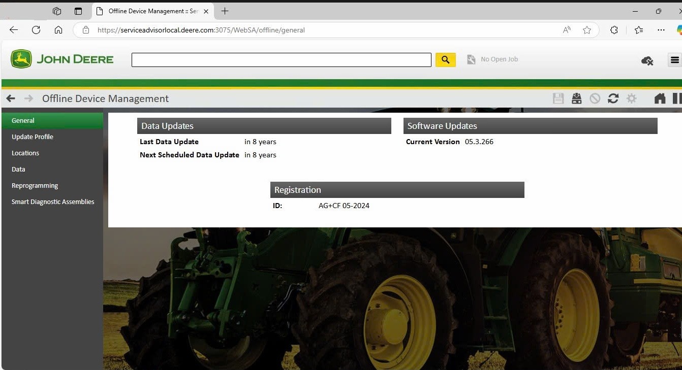 John Deere Diagnostic Service Manual Program SA 5.3.266 Application ...