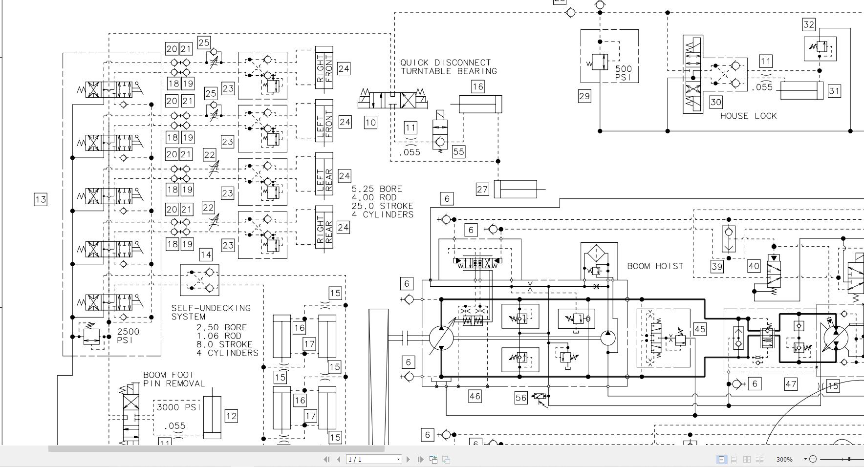 Link Belt Crane HC-278H Hydraulic and Electrical Diagrams
