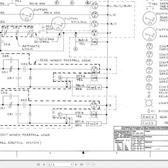 Link Belt Crane HTC-1170 Hydraulic and Electrical Diagrams