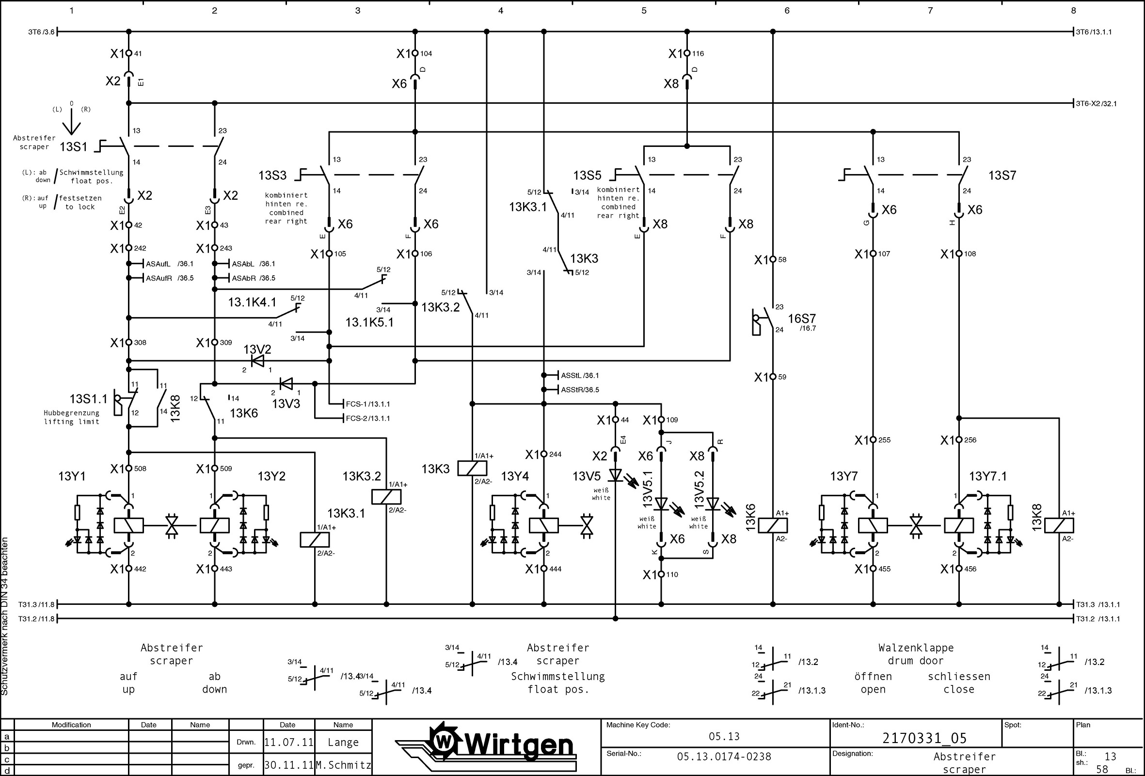 Wirtgen Cold Milling Machine W 150 Circuit Diagram 2170331_05