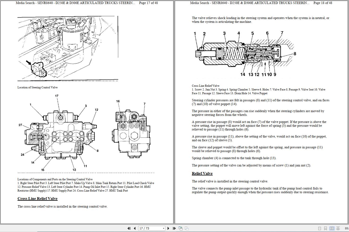 CAT Articulated Dump Truck D300E 7FN Operators Service Manual and ...
