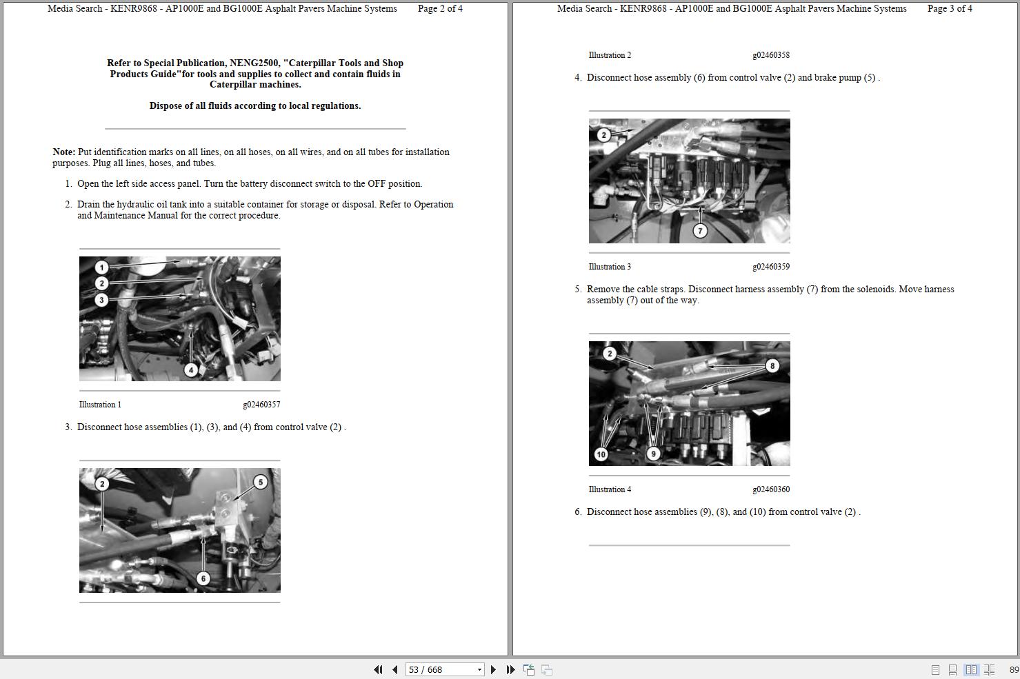 CAT Asphalt Paver AP1000E T1F Operators Service Manual and Schematics
