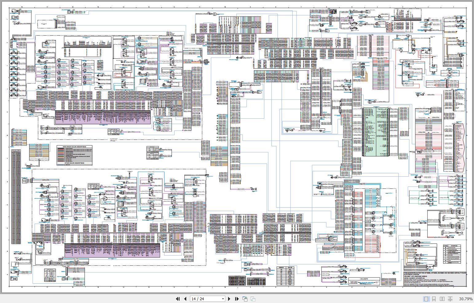 CAT Asphalt Paver AP1000E T1F Operators Service Manual and Schematics
