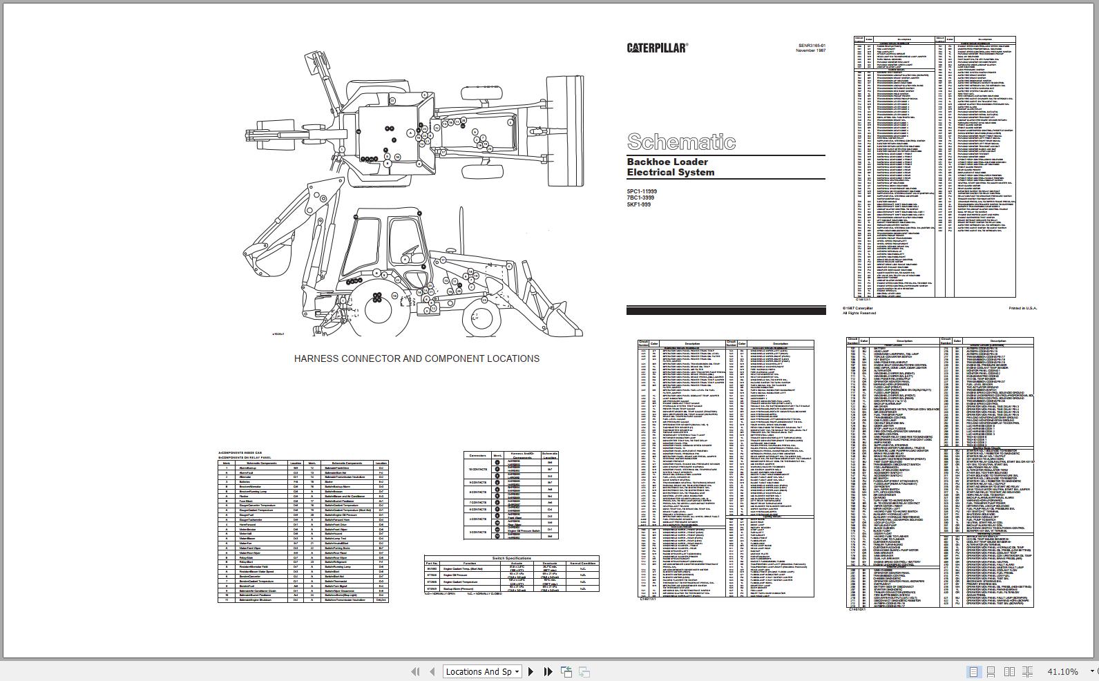 CAT Backhoe Loader 416 5PC Operators Service Manual and Schematics