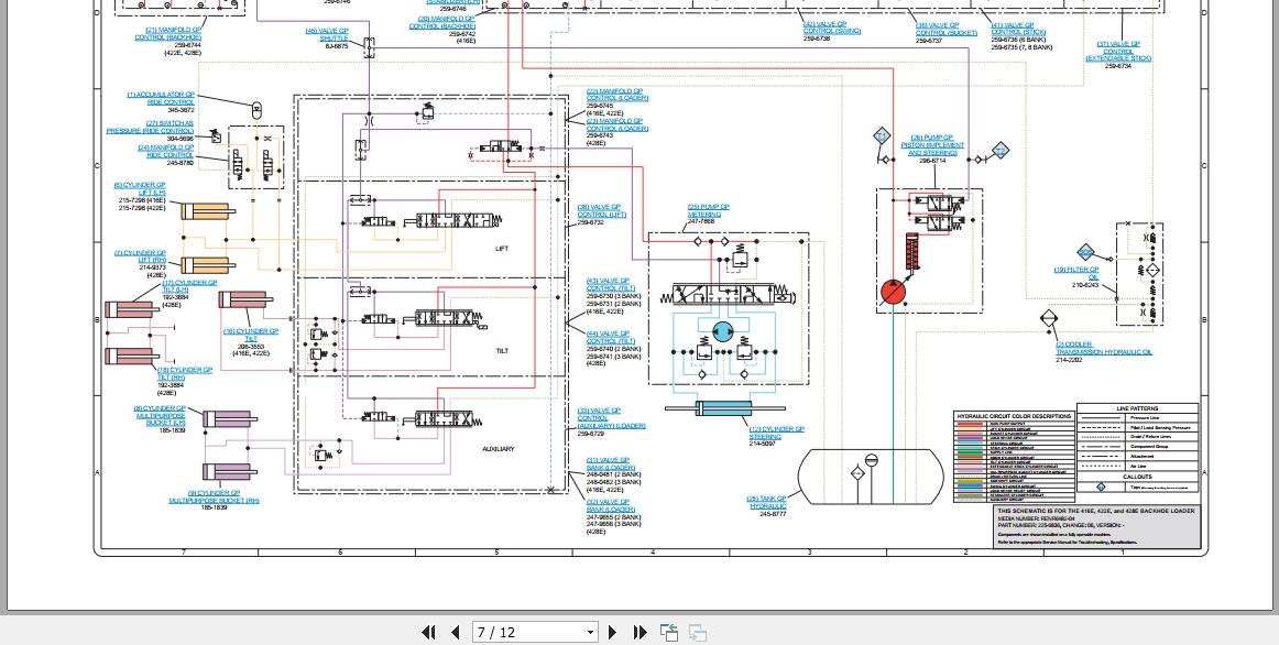 CAT Backhoe Loader 416E SHA Operators Service Manual and Schematics