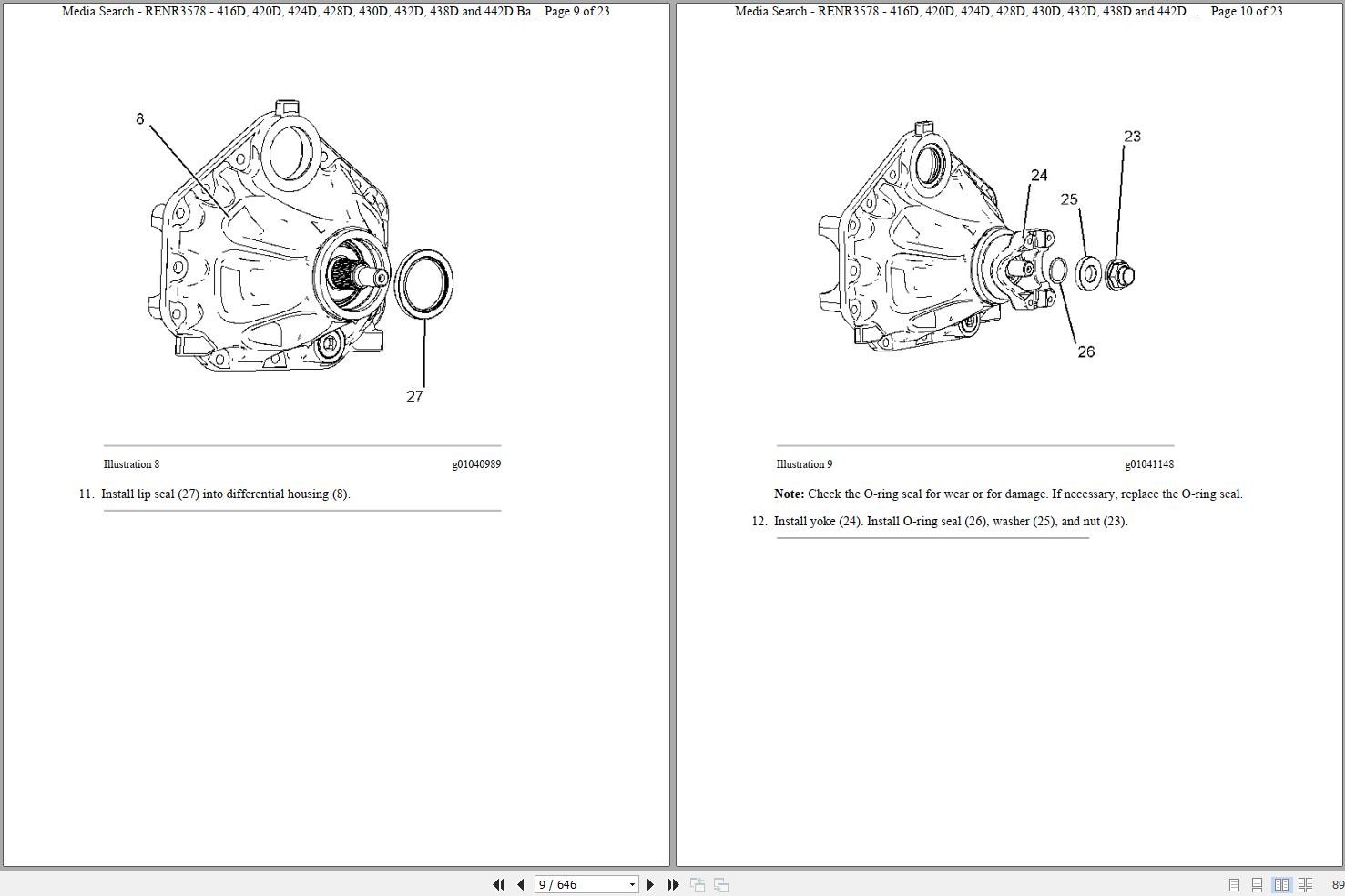 CAT Backhoe Loader 420D BKC Operators Service Manual and Schematics