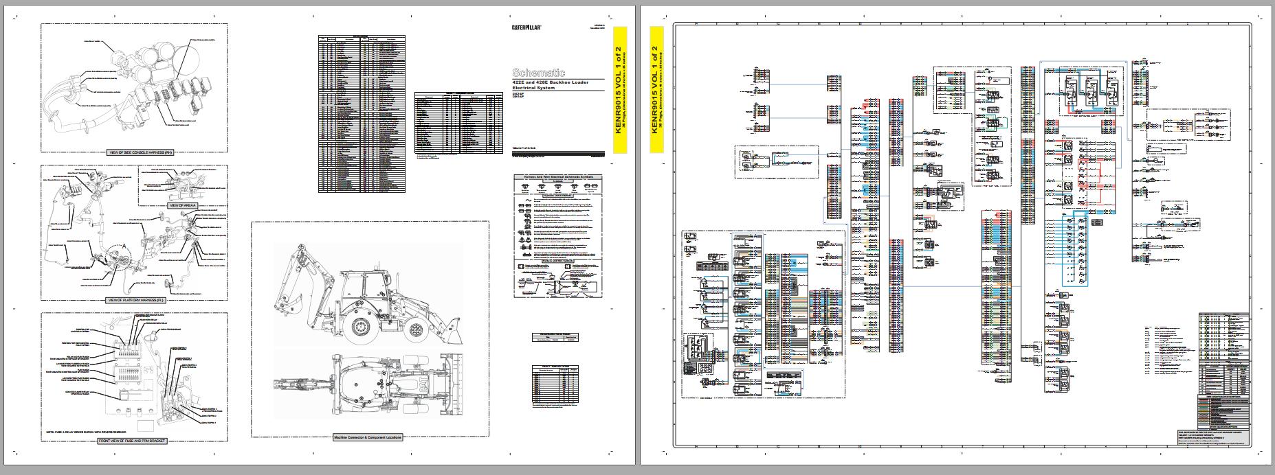 CAT Backhoe Loader 422E DSK Operators Service Manual and Schematics