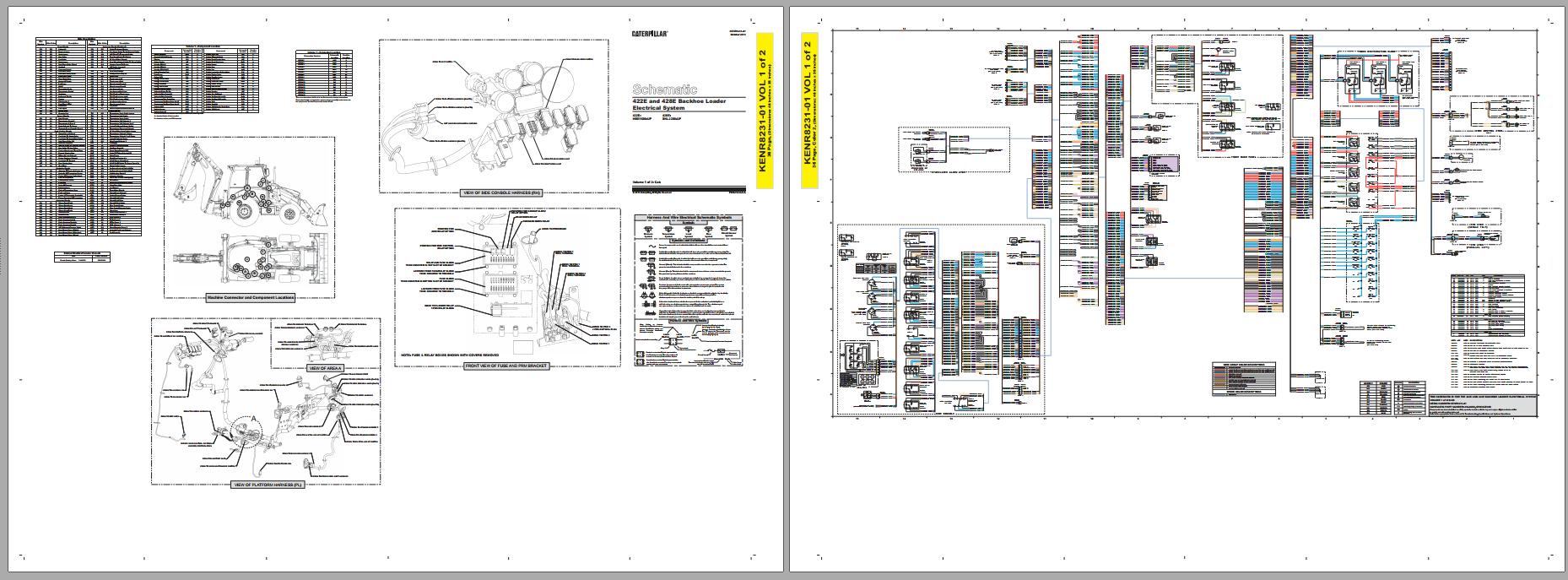 CAT Backhoe Loader 422E HBE Operators Service Manual and Schematics
