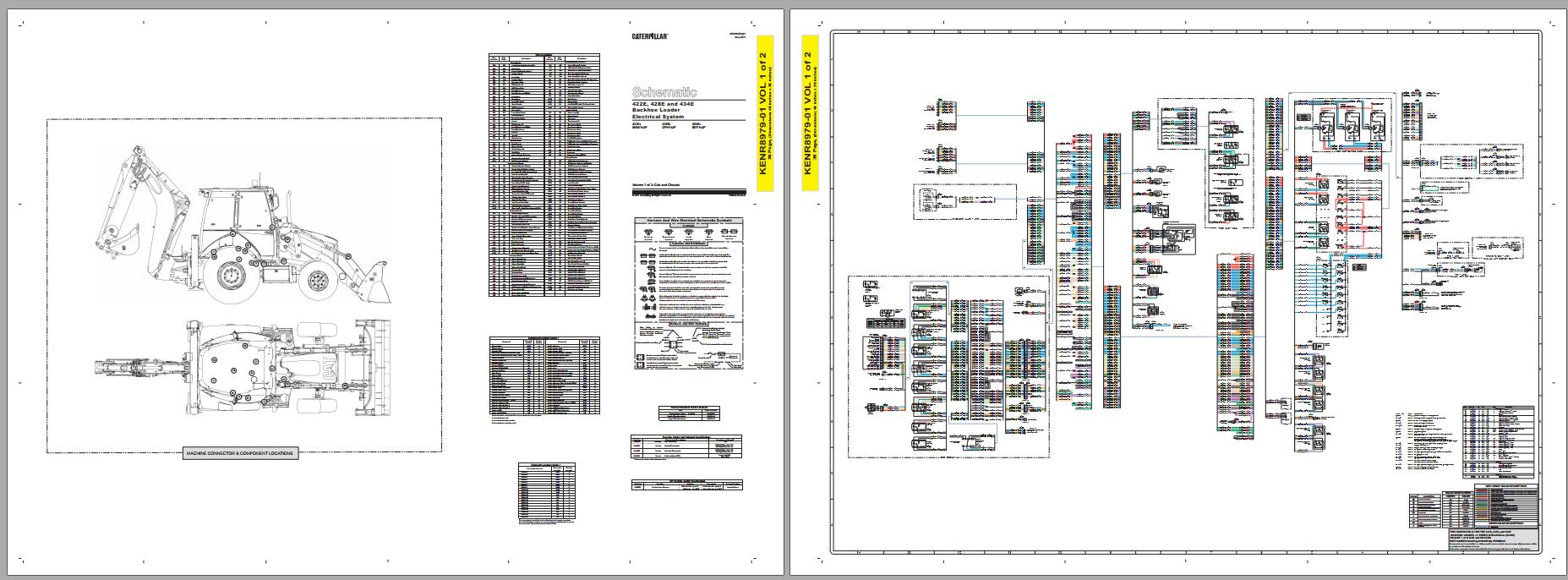 CAT Backhoe Loader 422E MAW Operators Service Manual and Schematics