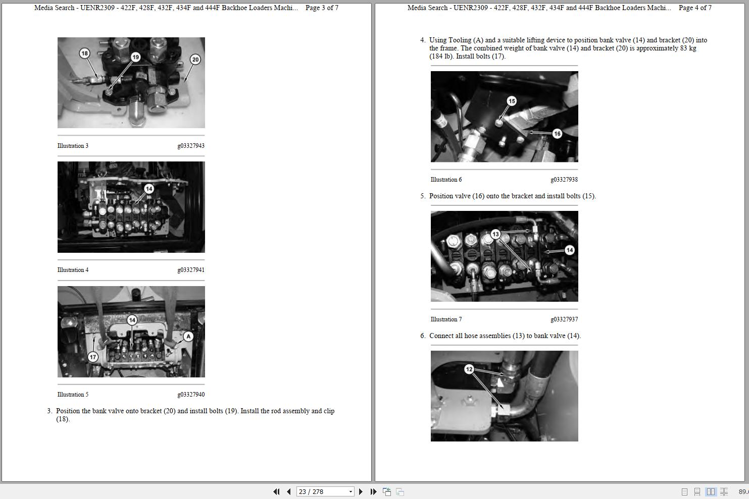 CAT Backhoe Loader 422F LRH Operators Service Manual and Schematics