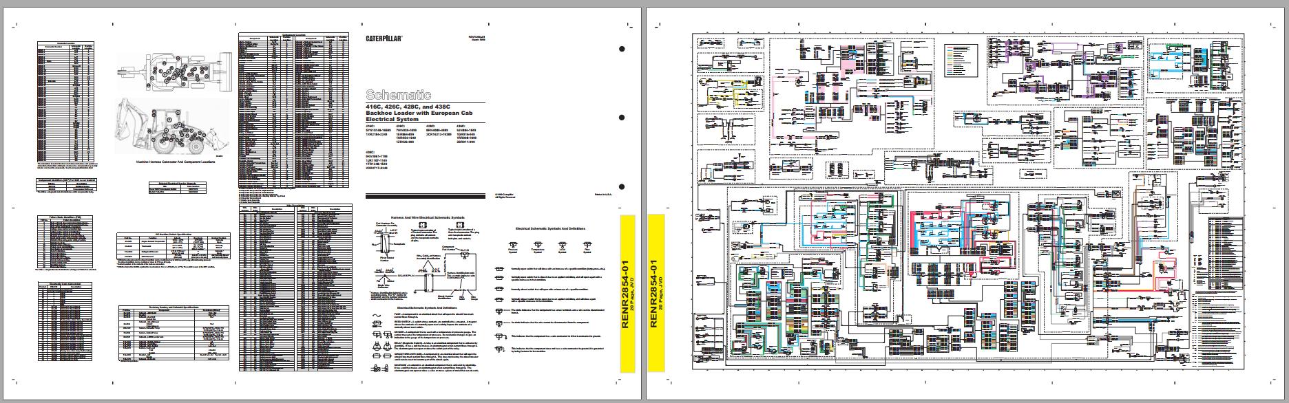 CAT Backhoe Loader 428C 8RN Operators Service Manual and Schematics