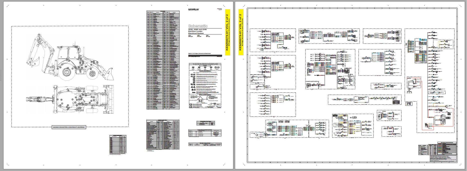 CAT Backhoe Loader 428E DPH Operators Service Manual and Schematics