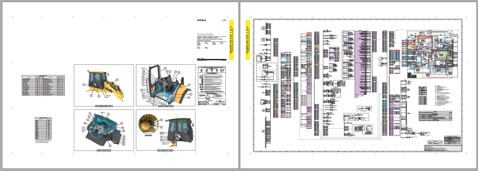 CAT Backhoe Loader 428F2 LYG Operators Service Manual and Schematics