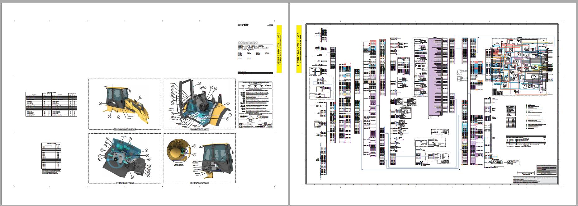 CAT Backhoe Loader 430F2 LYE Operators Service Manual and Schematics