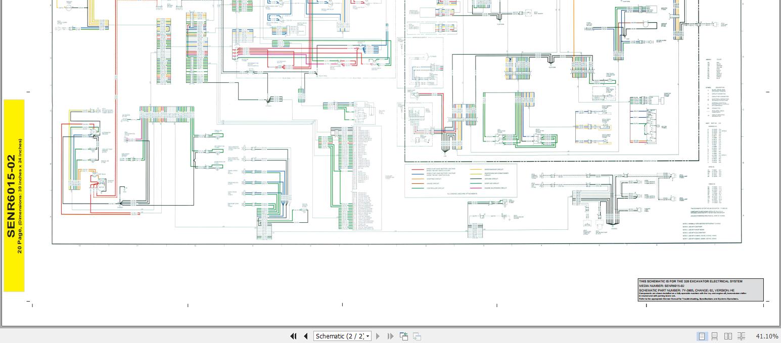 CAT Excavator 320 2DL Operators Service Manual and Schematics