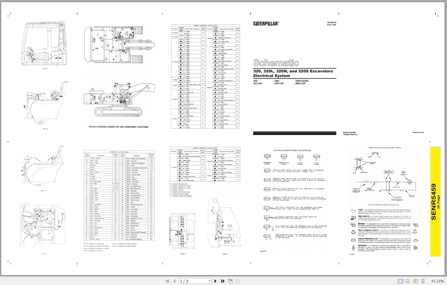 CAT Excavator 320 L 3XK Operators Service Manual and Schematics