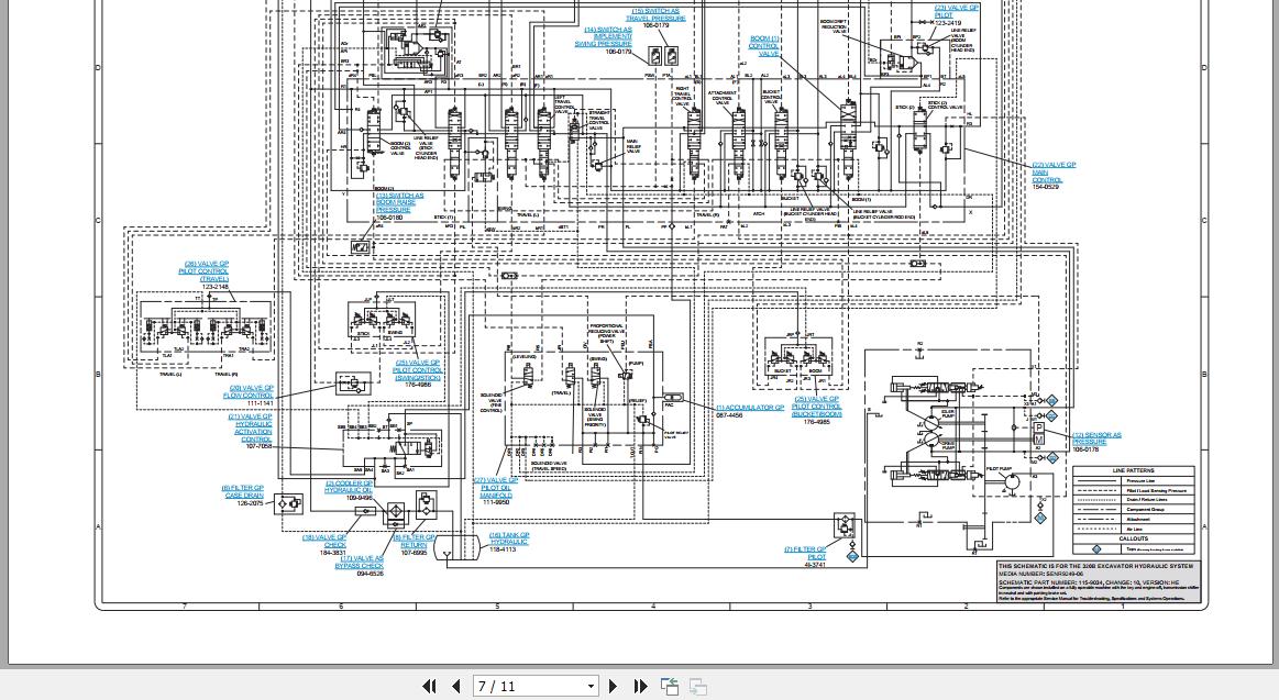 CAT Excavator 320B L 6CR Operators Service Manual and Schematics